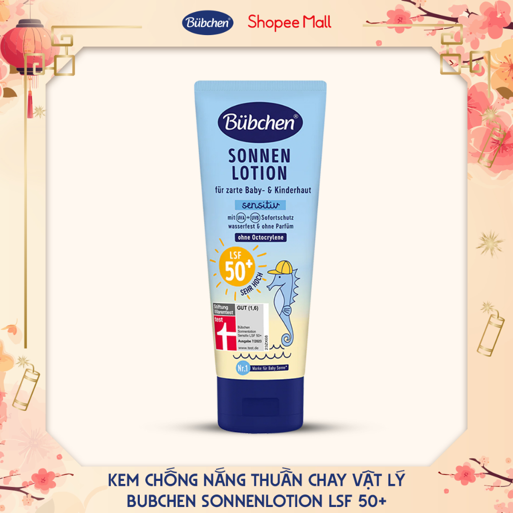 Kem chống nắng thuần chay vật lý Bubchen Sonnenlotion LSF 50+ 100ml | Shopee Việt Nam