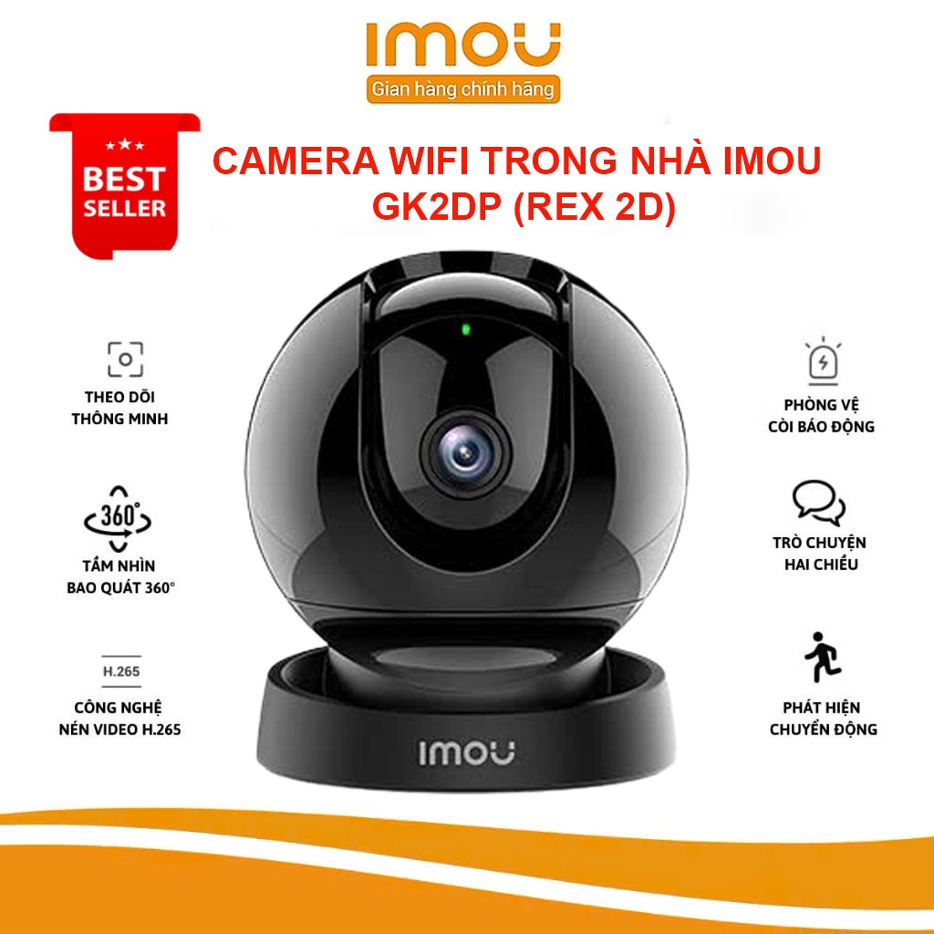 Camera Wifi Imou Rex 2D 3MP 5MP 2K 3K Tua theo điểm, Phát hiện chuyển ...