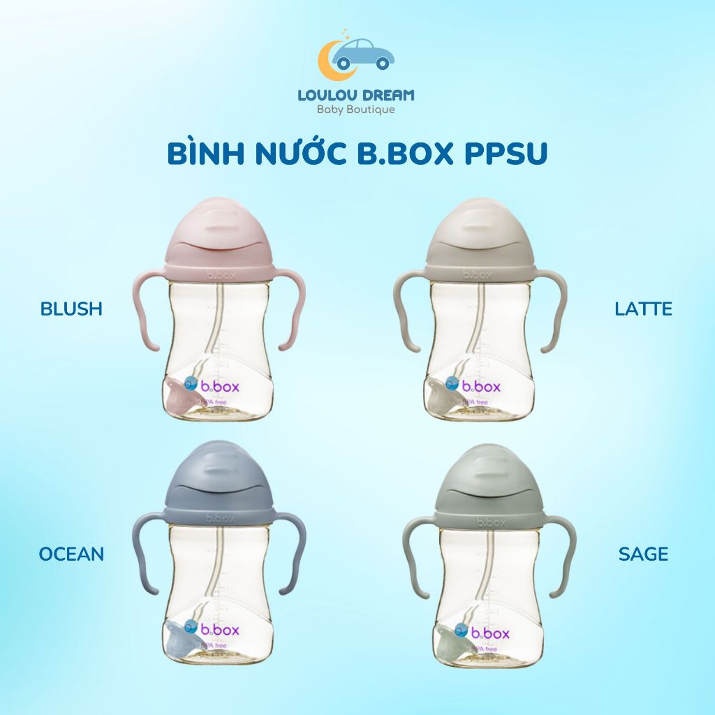 Bình nước Bbox PPSU 360 độ có van chống sặc và tay cầm cho bé tập uống nước 240ml | Shopee Việt Nam