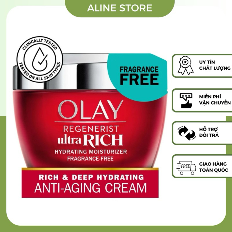 Kem Olay Regenerist Ultra Rich Face Moisturizer, Hydrates All Skin ...