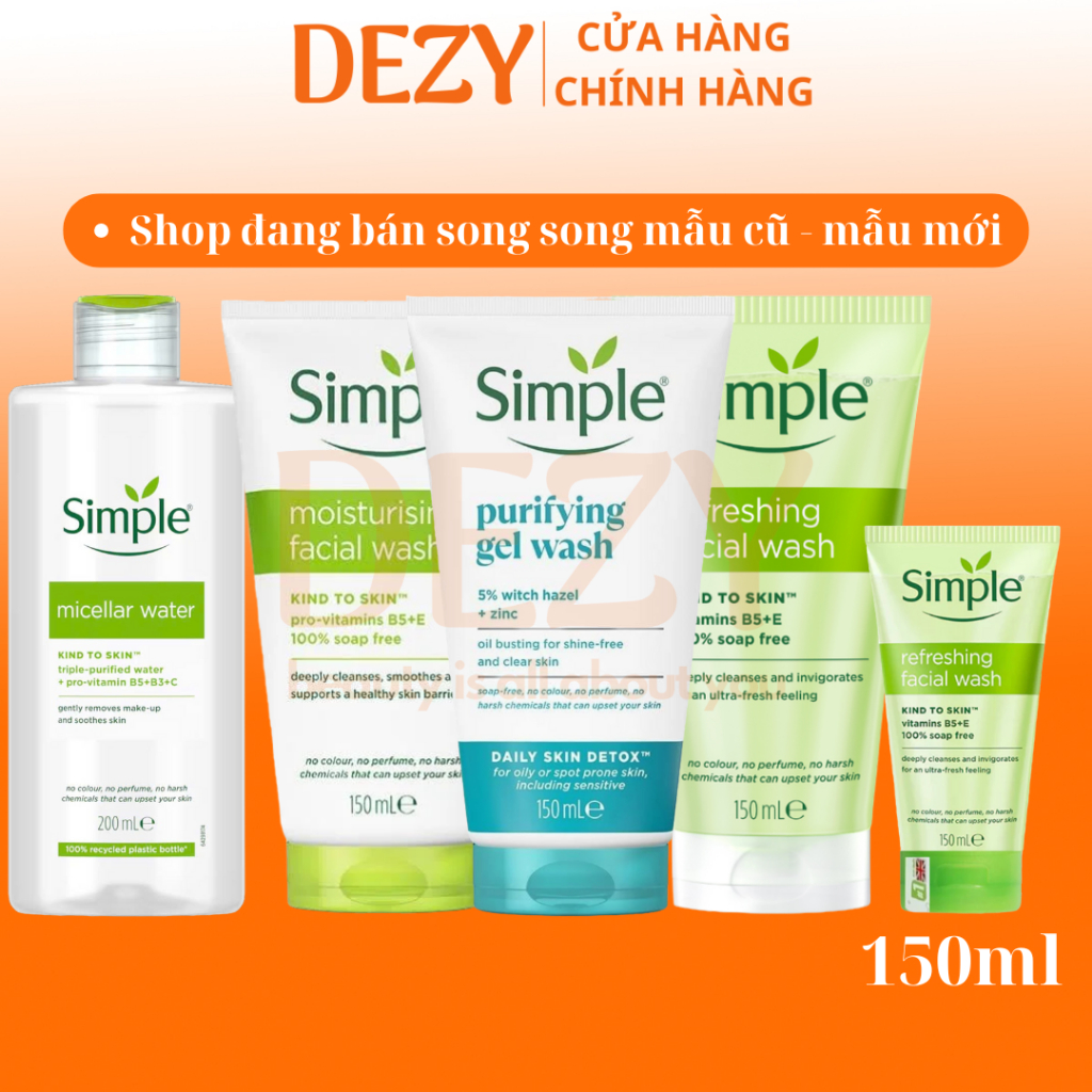 Combo Sửa Rửa Mặt Simple Và Nước Tẩy Trang Chính Hãng - Bộ Skincare Cho ...