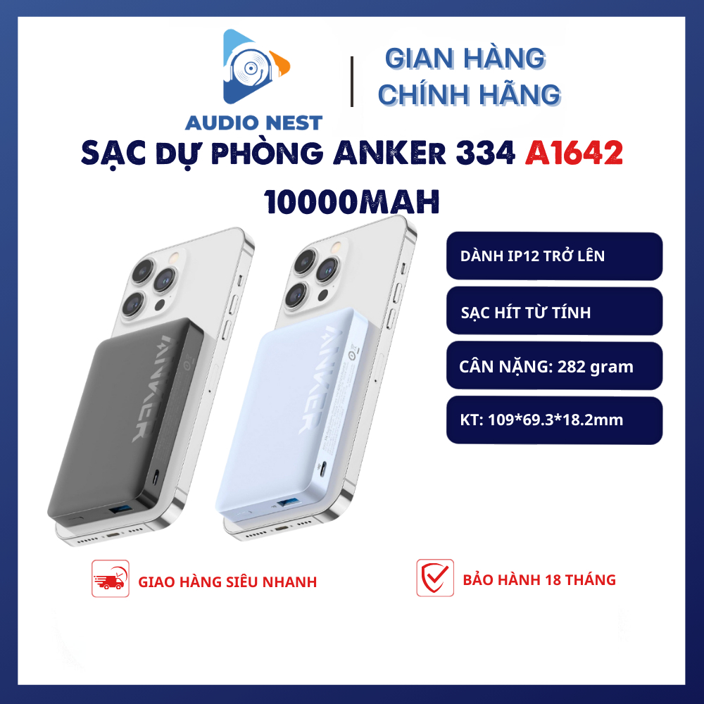 Sạc Sự Phòng ANKER 10000mAh A1642 Tiện lợi, Siêu hít từ tính 7.5w - Bảo hành 18 tháng | Shopee ...