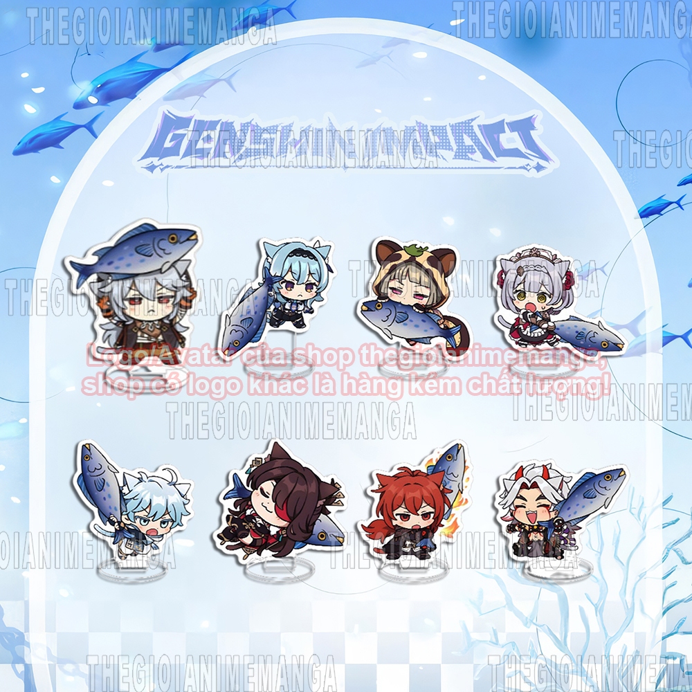 ( TAI MÈO & CÁ ) Standee MINI 3CM GENSHIN IMPACT mô hình game anime ...