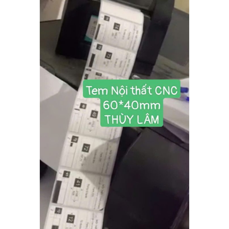 Giấy in tem nhiệt PVC (polyme) khổ 60*40mm - Decal nhiệt PVC in tem Nội ...