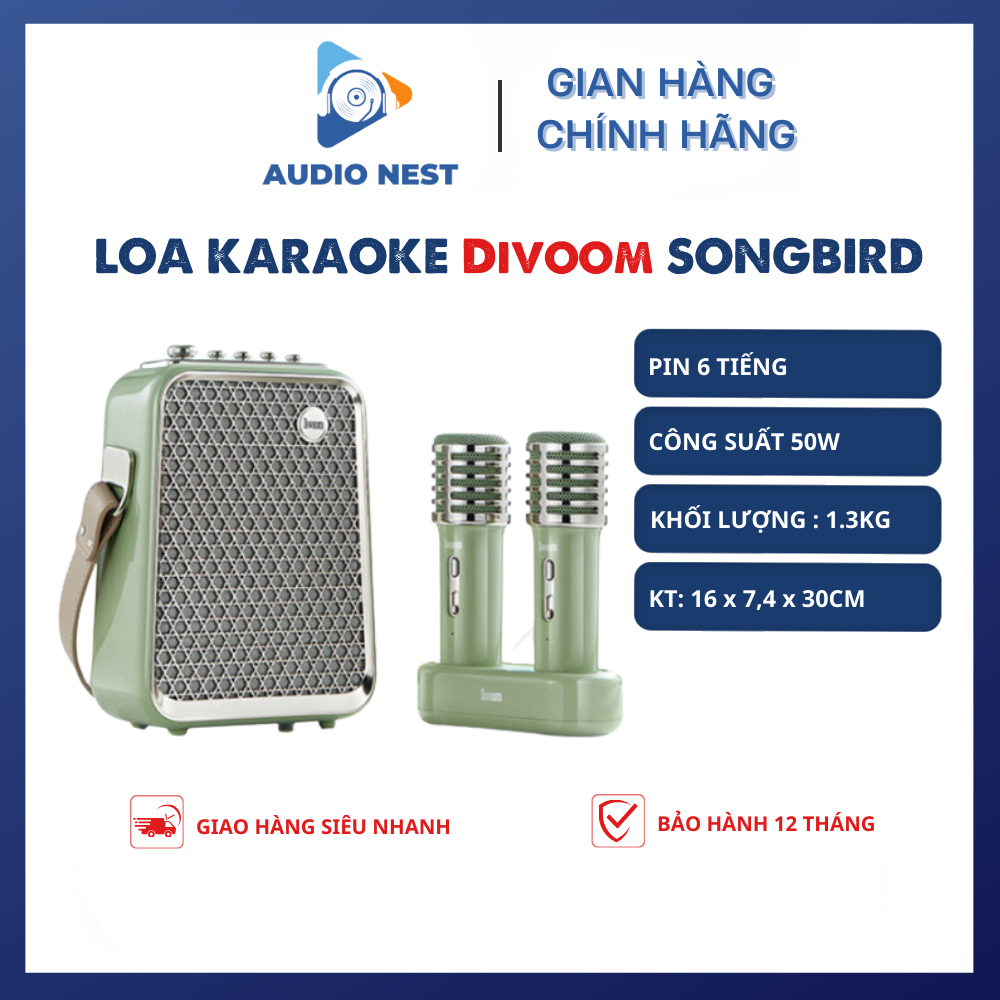 Loa Bluetooth Divoom SongBird-HQ có 2 Mic Tích Hợp 50w Chính Hãng ...