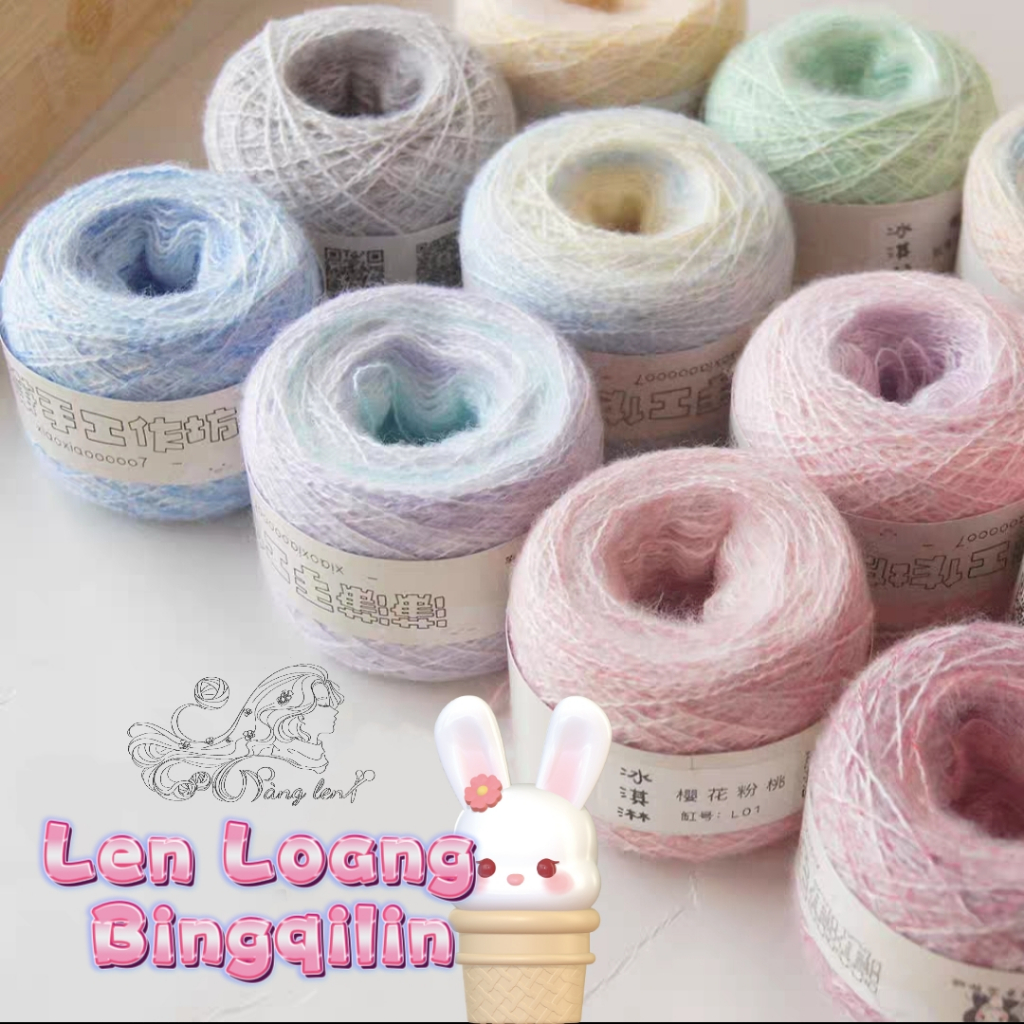 Len Loang Sợi Nhỏ Móc Búp Bê/Thú - Bingqilin Yarn | Shopee Việt Nam