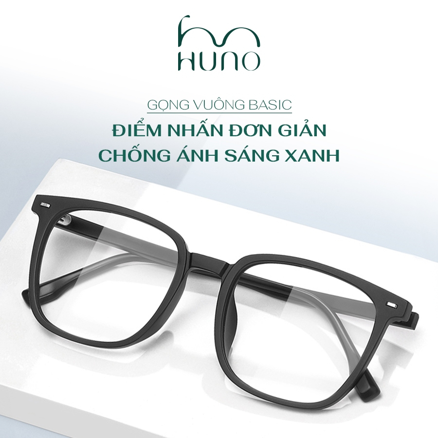 Gọng kính Nam Nữ HUNO, Kính mắt Chất liệu TR90 cao cấp, điểm nhấn basic - KR60 | Shopee Việt Nam