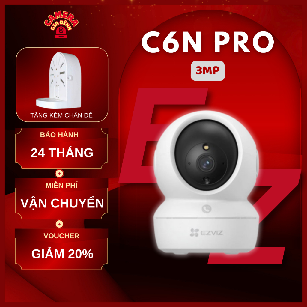 Camera Wifi EZVIZ C6N PRO 3MP 2K, có màu đêm, đàm thoại 2 chiều, quay ...