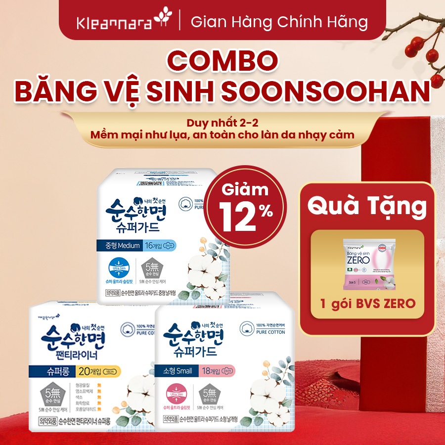 Băng Vệ Sinh Cao Cấp Hàn Quốc Kleannara Soonsoohan Có Cánh, Siêu Mỏng ...