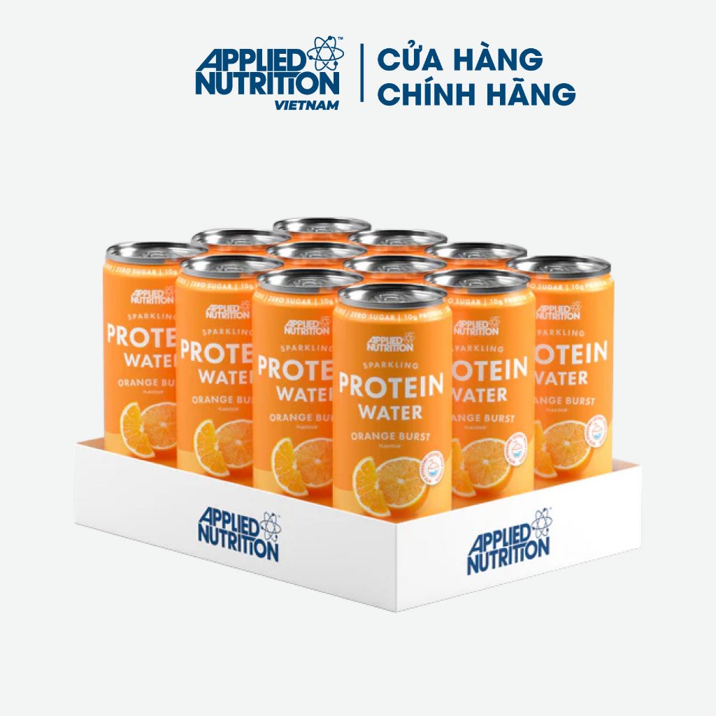 12 lon nước Sparkling Protein Water lon Applied Nutrition - Bổ sung ...