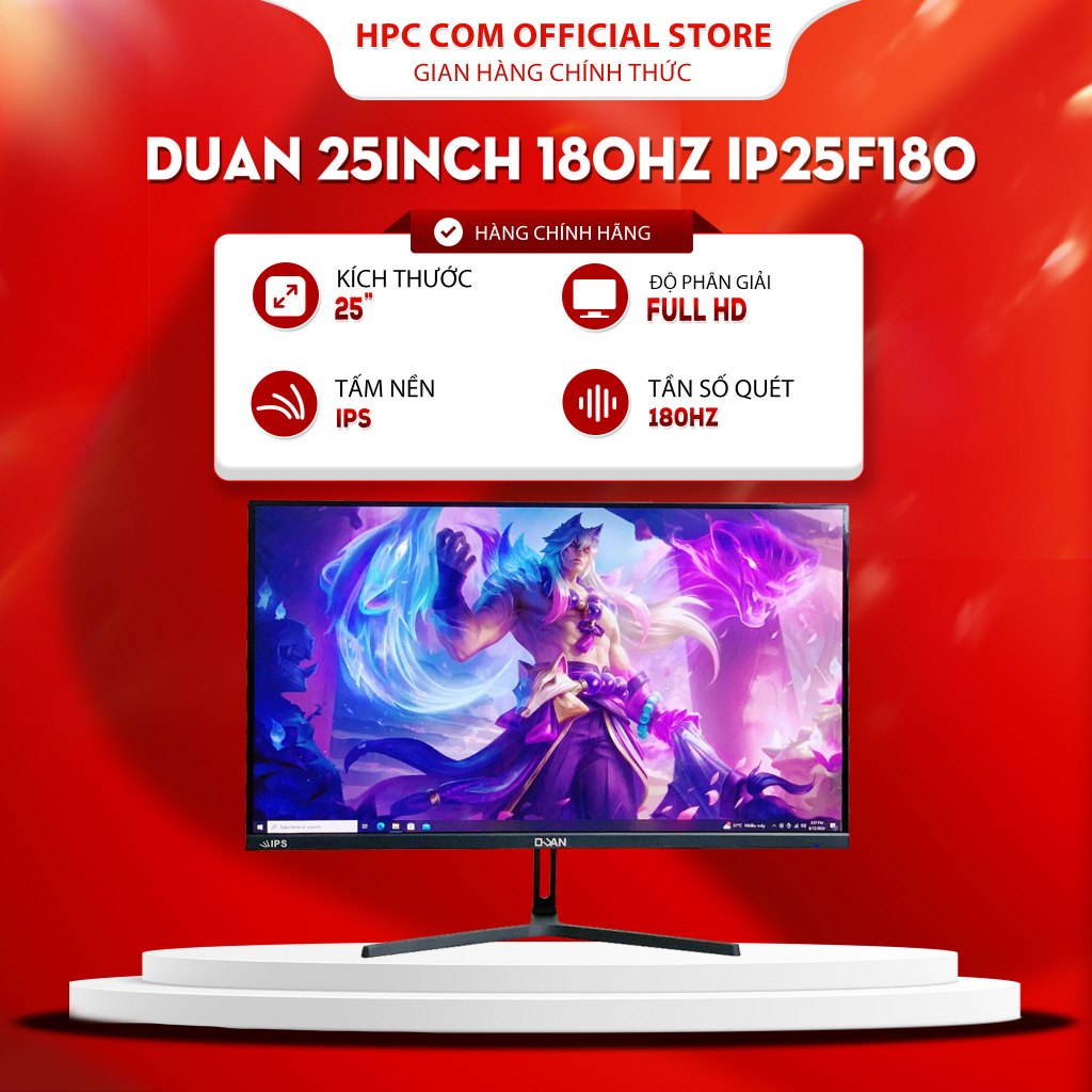 Màn hình LCD DUAN 25inch 180HZ IP25F180 PHẲNG (25 inch/IPS/180Hz/1MS/FULL VIỀN/ĐEN) | Shopee ...