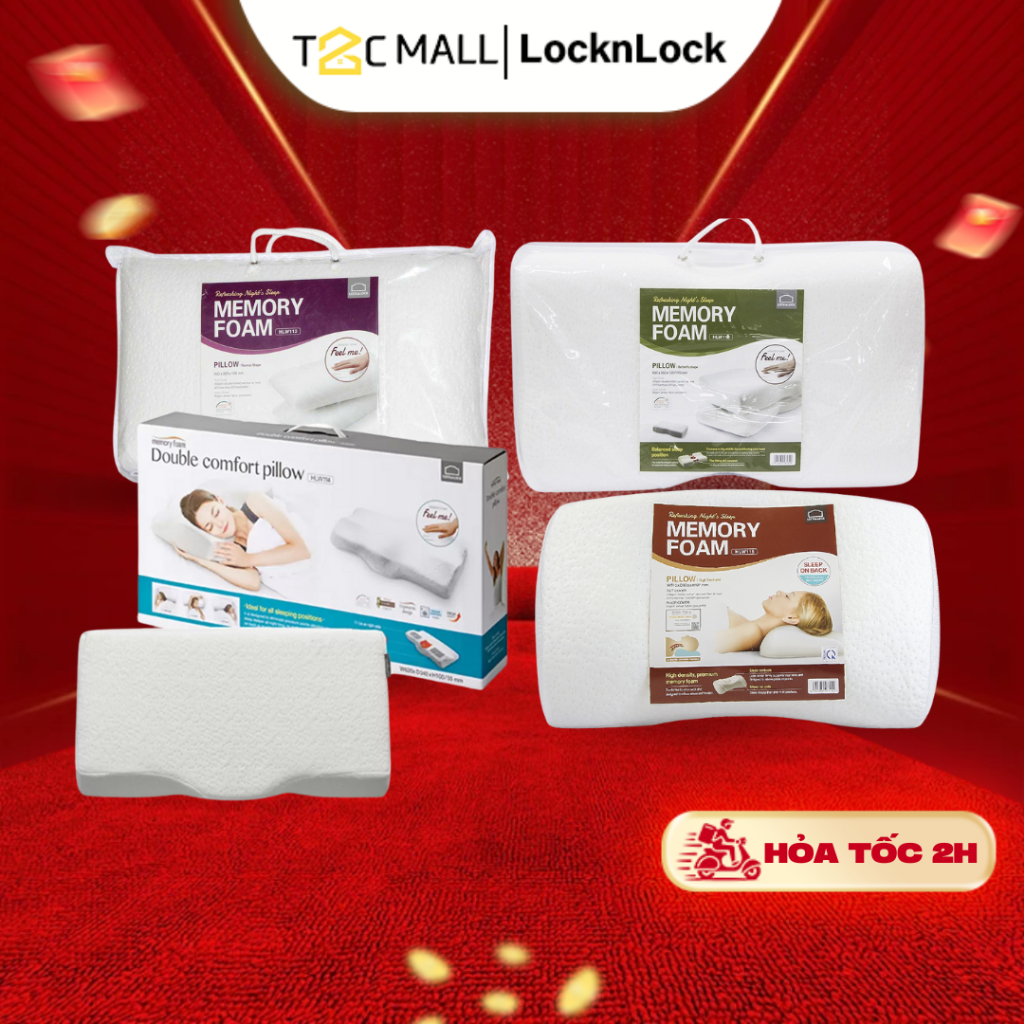 Gối Cao Su Non LocknLock Cao Cấp Memory Foam Gối Ngủ Cao Su Non Mềm ...