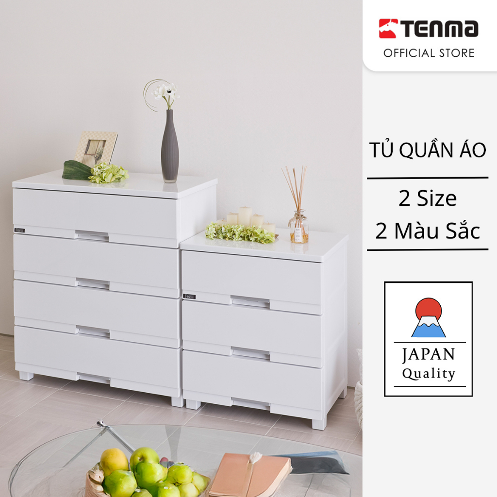 TENMA Tủ Quần Áo Fits Plus Premium JAPAN QUALITY 4~5 Tầng, Lắp Được Bánh Xe, Chống Bám Bụi ...