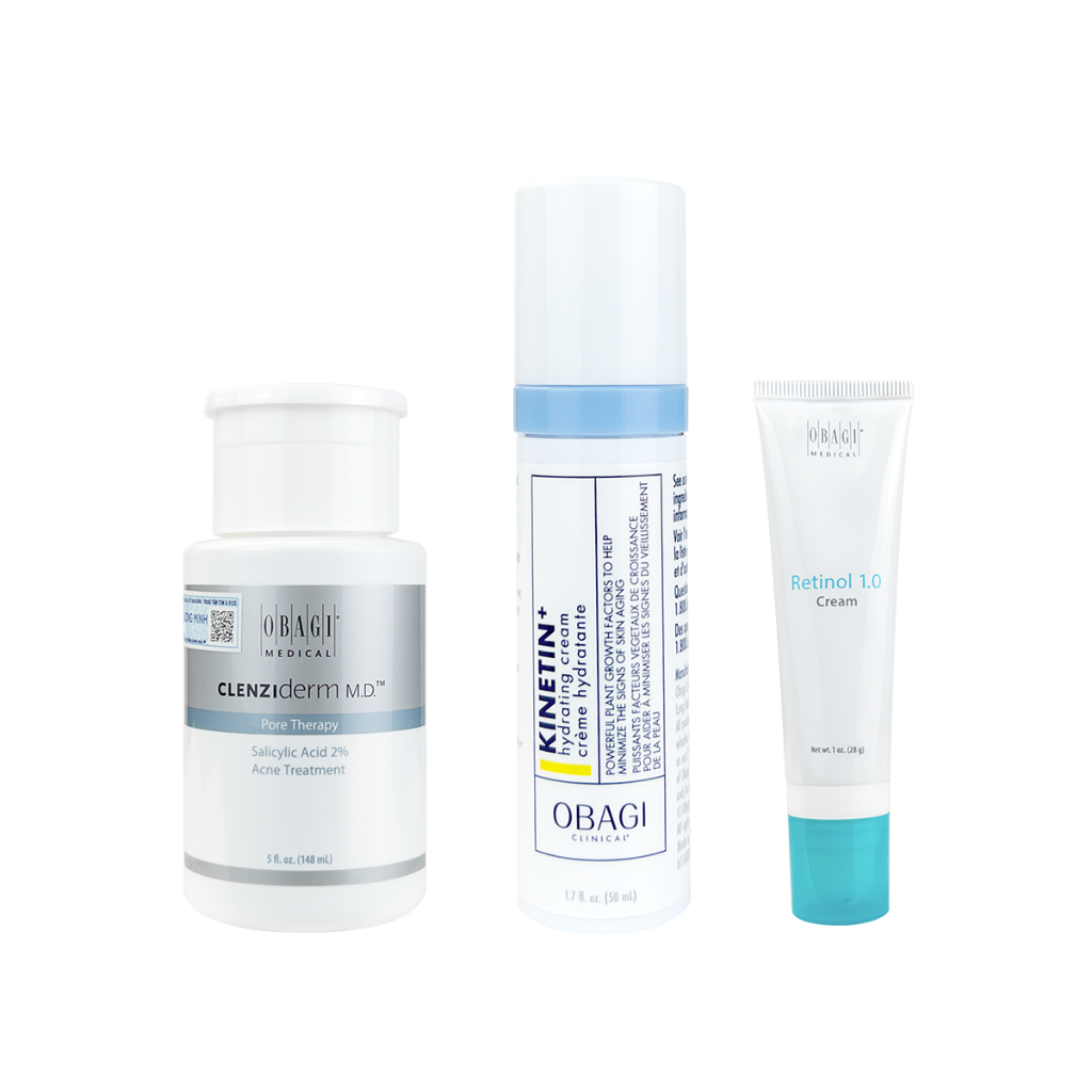 Combo 3 tác động: Kem dưỡng Obagi Retinol 1.0 28g + BHA Obagi Pore ...