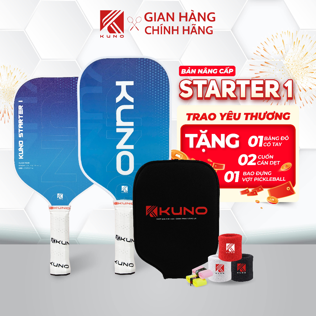 Vợt Pickleball Kuno Starter1 Chính Hãng Tặng Kèm 1 Túi Bảo Vệ Mặt Vợt ...
