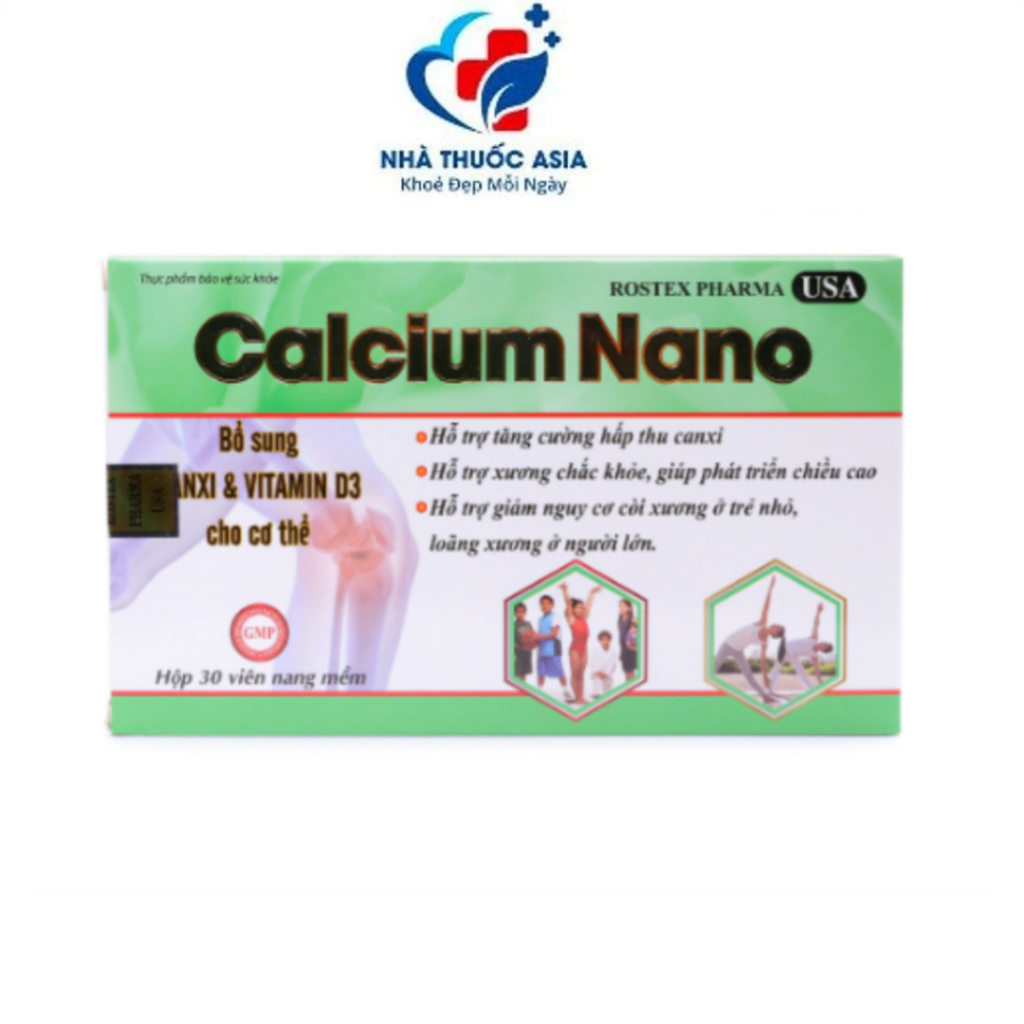 Viên uống Calcium Nano bổ sung canxi, vitamin D3 tăng chiều cao - 30 viên | Shopee Việt Nam