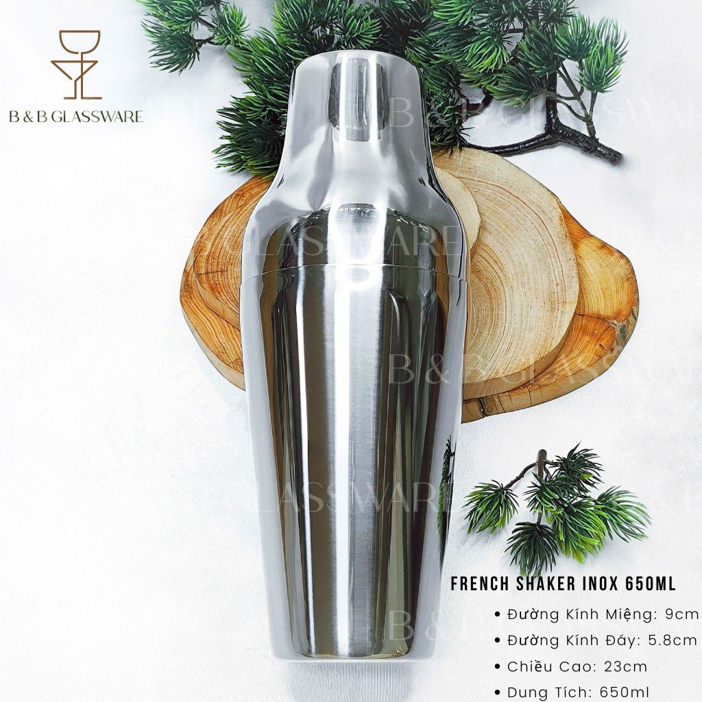 French Shaker Inox 650ml | Bình Lắc Shaker Inox Pha Chế Cocktail Chất ...