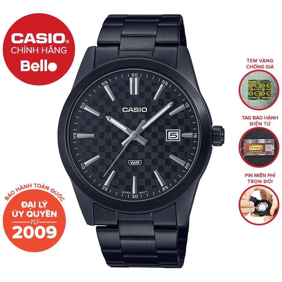 Đồng hồ Nam dây thép Casio MTP-VD03 chính hãng bảo hành 1 năm Pin trọn ...