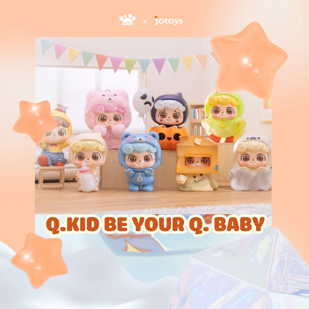 [CHÍNH HÃNG JOTOYS] Mô hình blind box cute Q. Kid - Be Your Q.Baby hộp mù túi mù dễ thương ...