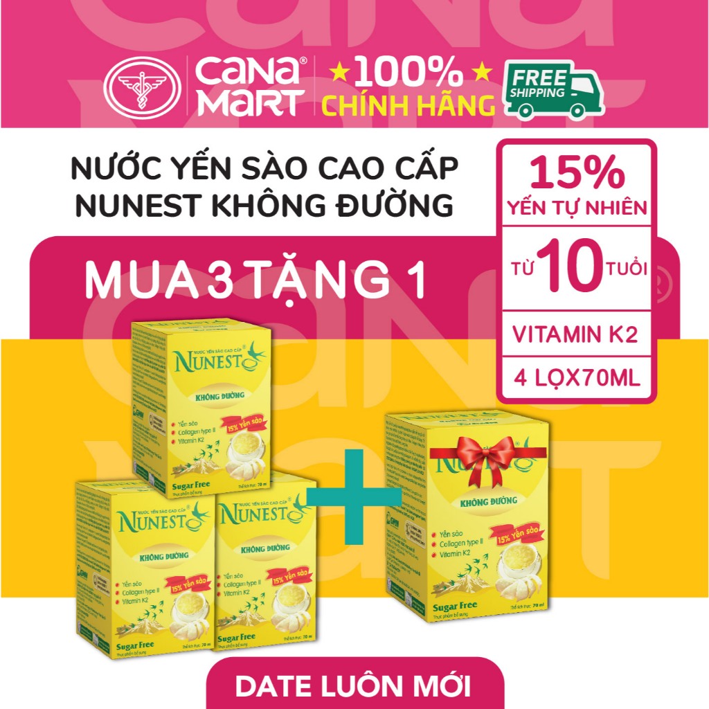 [Combo 3 Tặng 1] Lọ Yến Xào Nunest Cao Cấp 15% - 26% Yến Thiên Nhiên ...