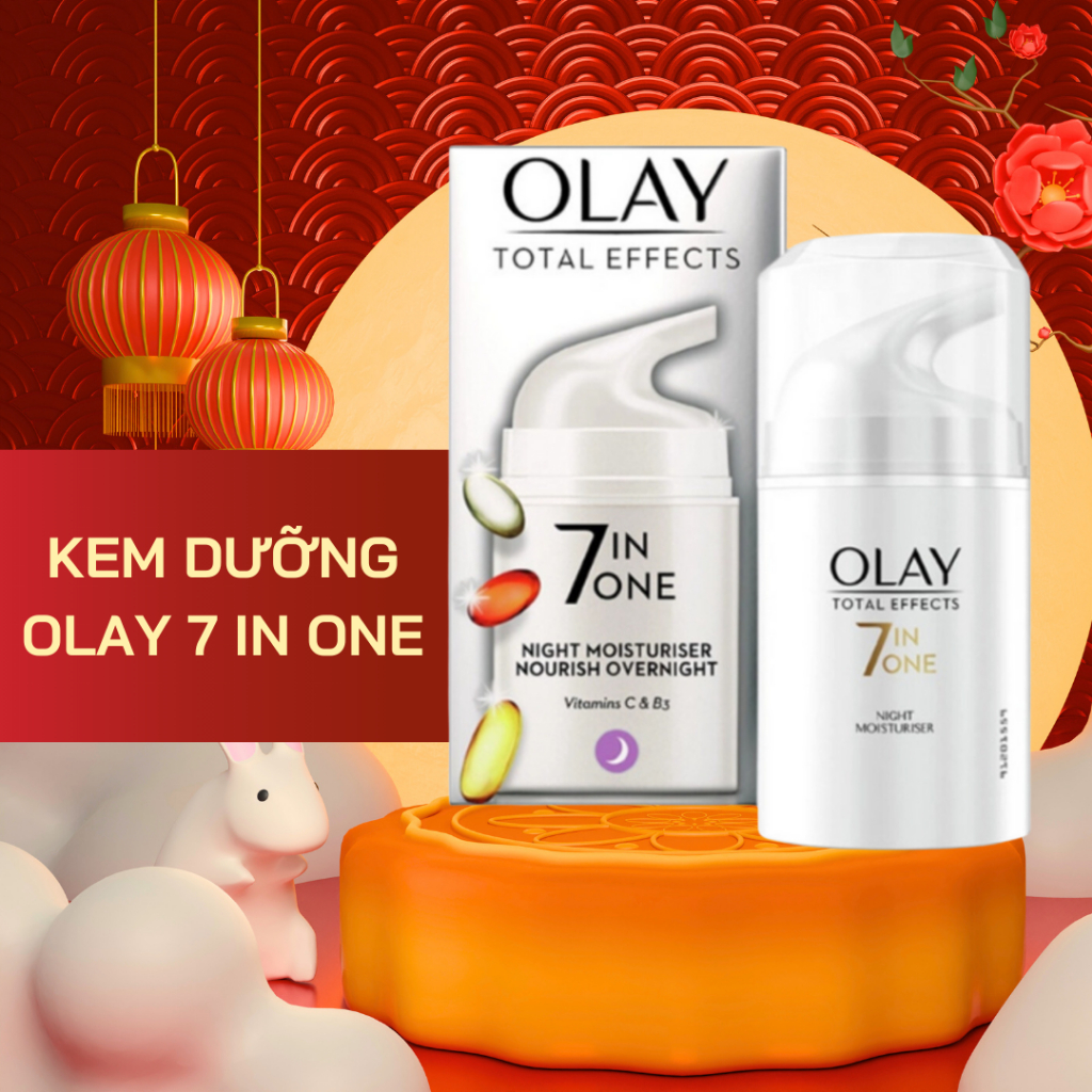 Kem Dưỡng Olay 7 In 1 Ngày Và Đêm 50ml chống lão hóa, sáng da, bảo vệ da [Cam kết chính hãng 100 ...
