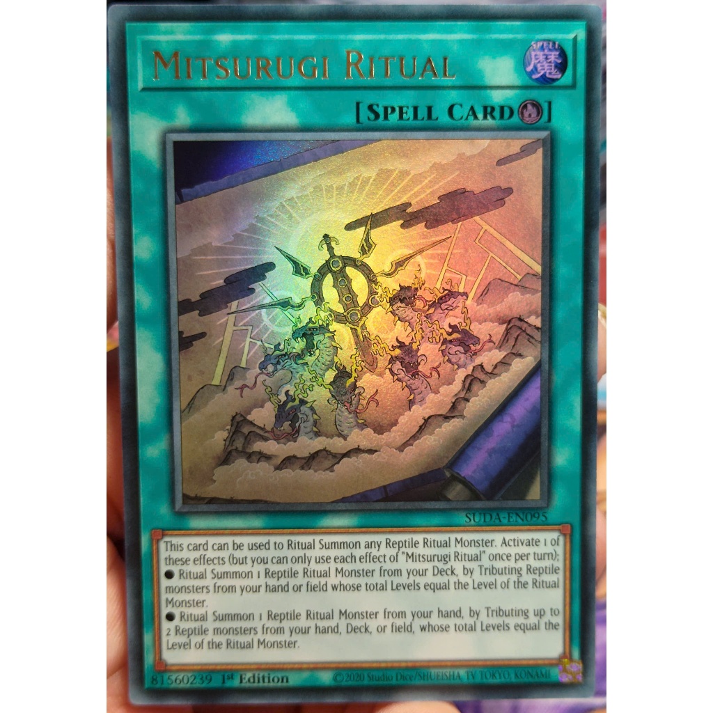 [KW2 Yugioh] [EN-UK] Thẻ bài Mitsurugi Ritual - SUDA-EN095 - Ultra Rare 1st Edition | Shopee ...