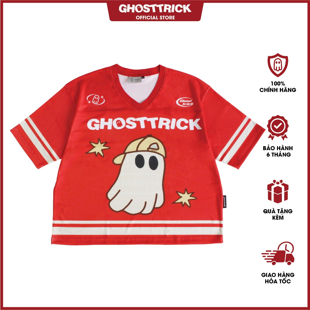 Áo jersey local brand unisex GHOST TRICK MASCOT MESH JERSEY vải lưới ...