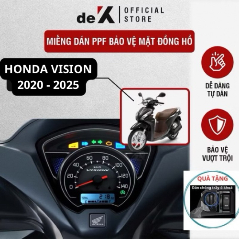 dán xe vision . miếng dán PPF bảo vệ mặt đồng hồ xe honda Vision 2020 ...