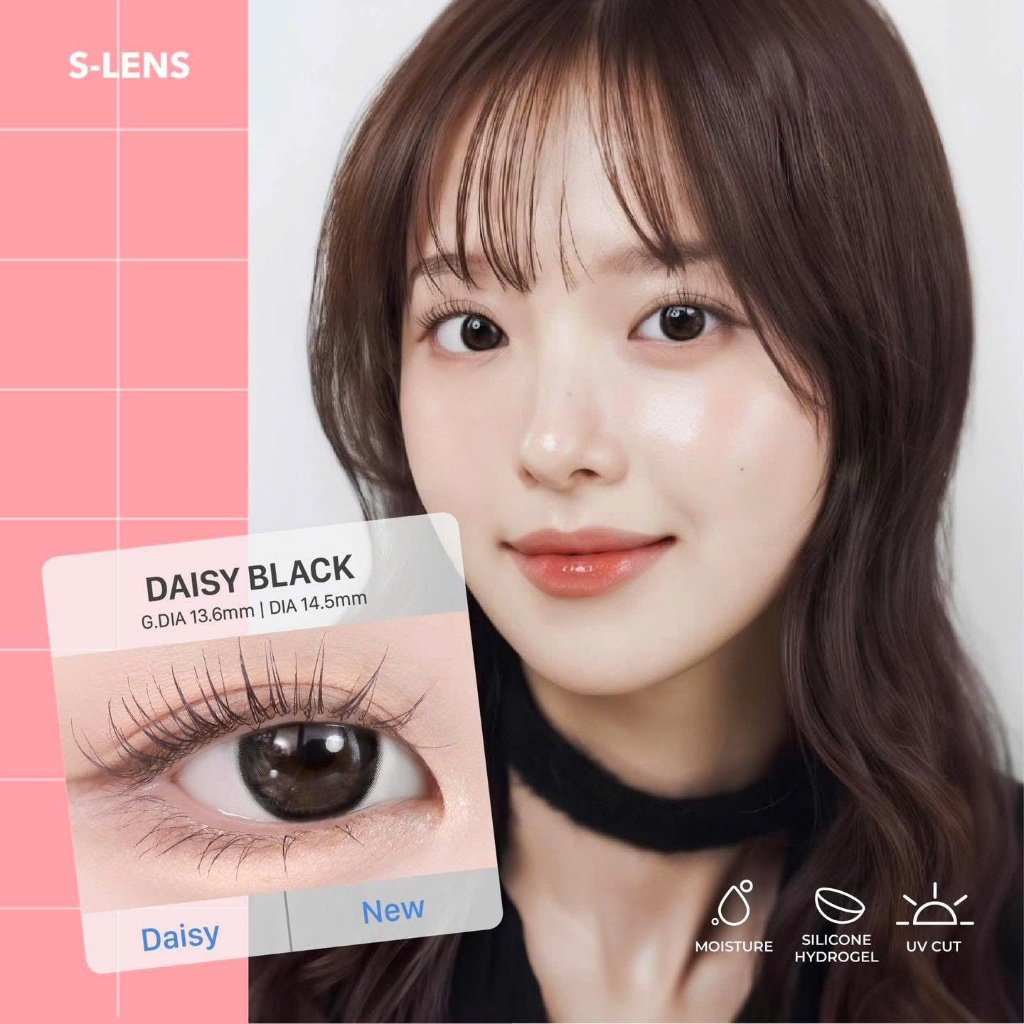 EYEIYAGI - Lens 3 THÁNG (1 CHIẾC) Daisy Black - Kính áp tròng Hàn Quốc ...
