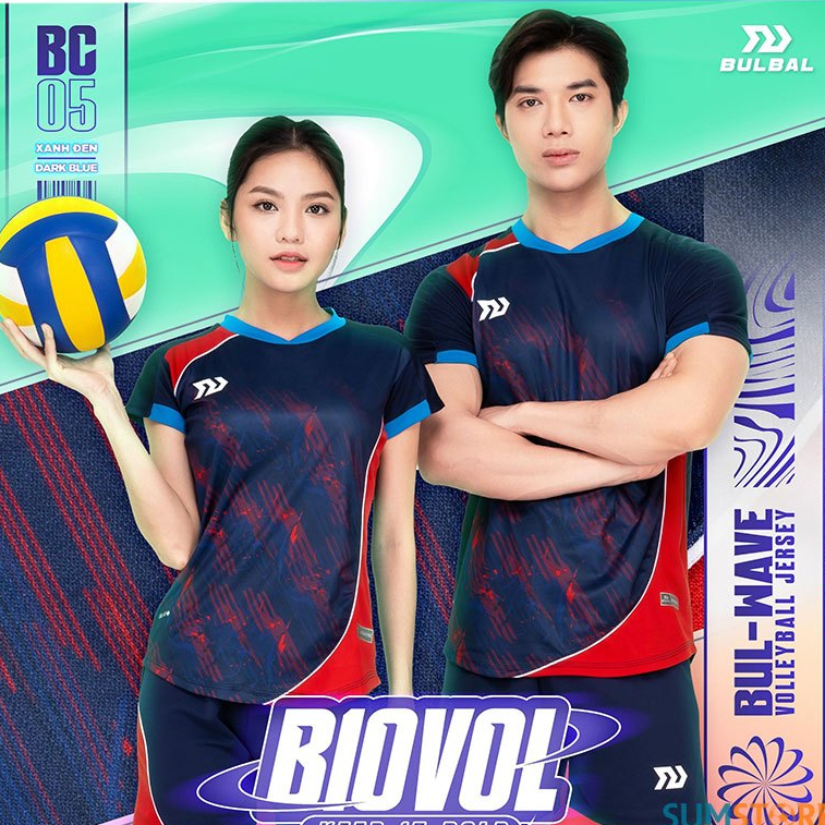 Áo Bóng Chuyền Nữ Bulbal Biovol Xanh Đen - Áo Thể Thao Thun Lạnh Thể ...