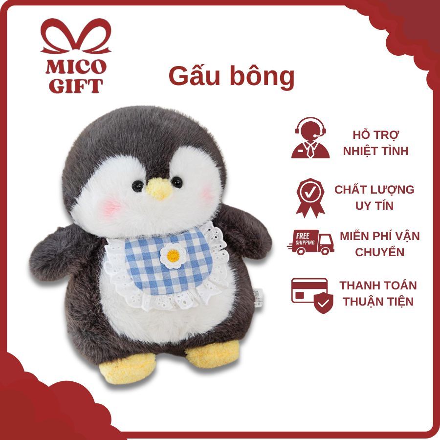Gấu bông chim cánh cụt dễ thương lông mềm mịn - Mico Gift | Shopee Việt Nam
