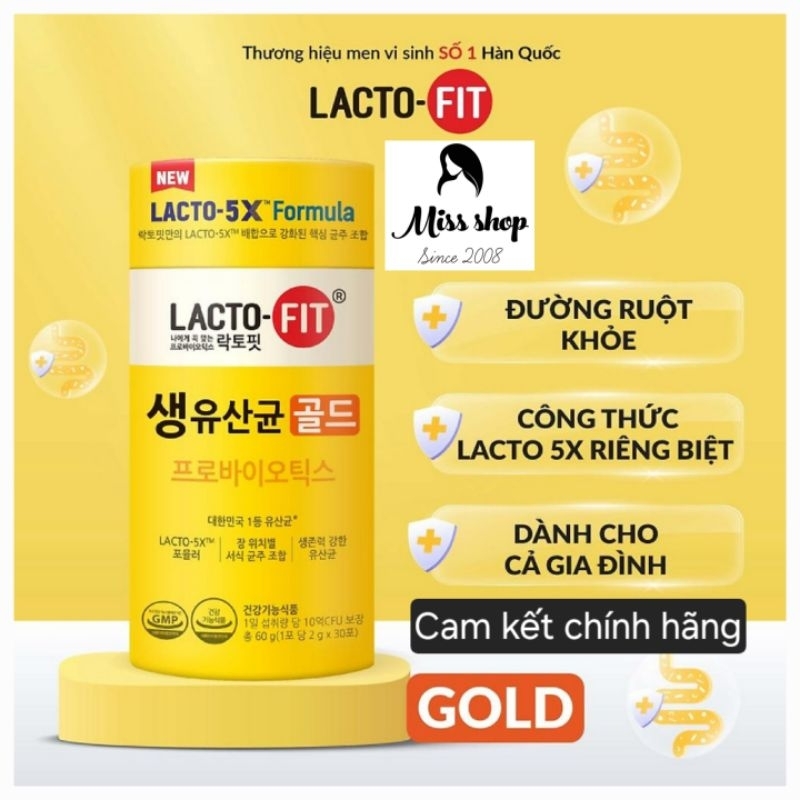 [Cam kết chuẩn Auth ]Men vi sinh Lacto Fit Hàn Quốc Gold | Shopee Việt Nam