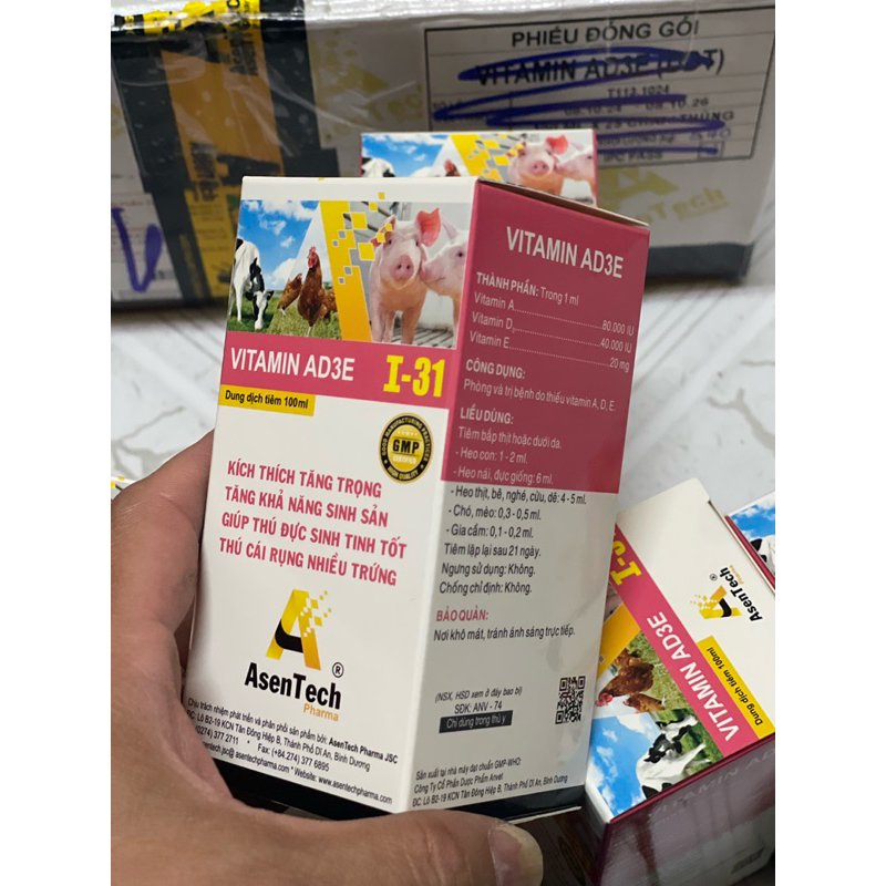 VITAMIN ADE 100ml, kích thích tăng trọng, tăng cường sức đề kháng, Bồi ...