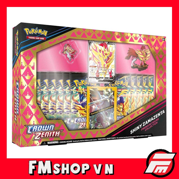 (CÓ SẴN) TCG POKEMON SWORD & SHIELD CROWN ZENITH SHINY ZAMAZENTA ...