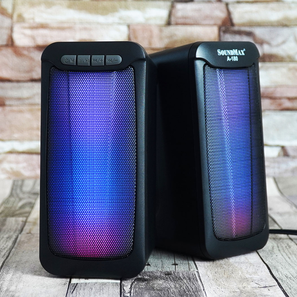 LOA 2.0 BLUETOOTH SOUNDMAX A180 PRO CHÍNH HÃNG, LED CỰC ĐẸP | Shopee ...
