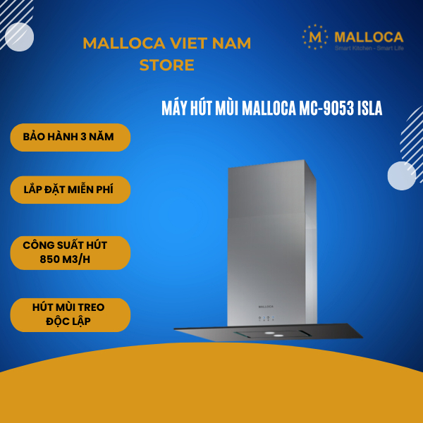Máy Hút Mùi Malloca MC-9053 ISLA, Lắp Đặt Độc Lập, Kích Thước 900mm | Shopee Việt Nam