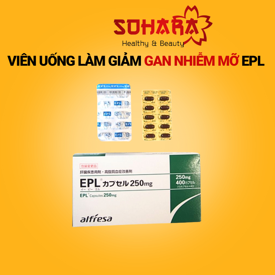 Viên uống hỗ trợ làm giảm gan nhiễm mỡ EPL Nhật Bản hộp 400 viên ...