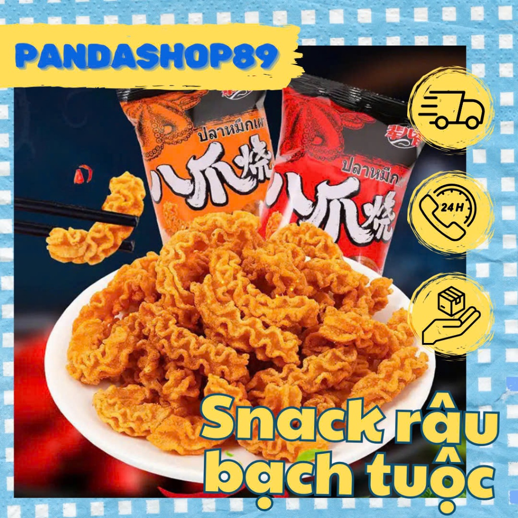 Snack râu bạch tuộc nướng, bim bạch tuộc tẩm vị, đồ ăn vặt nội địa TQ ...