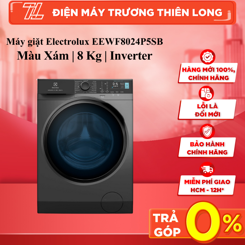 EWF8024P5SB / EWF8024P5WB - Máy Giặt Electrolux Inverter 8 Kg - Bảo ...