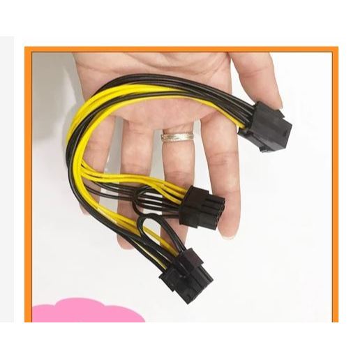 Cấp Nguồn Cho Card VGA - Cáp Chia Nguồn Card VGA 6 Pin ra 2 X 8 Pin (6 ...