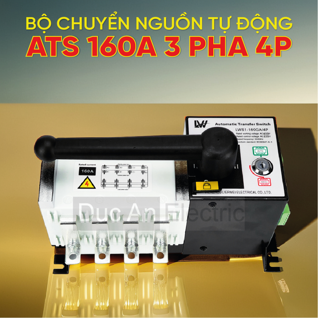 Thiết bị chuyển nguồn tự động ATS 160A 3 pha 4P LWS1-160GA/4P chuẩn ...