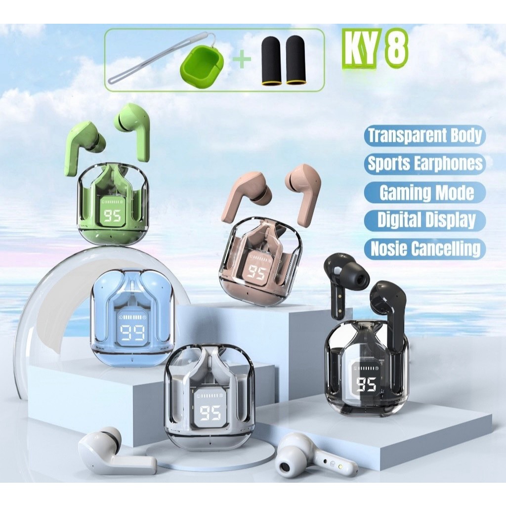 ( TẶNG KÈM ỐP +DÂY TREO) Tai Nghe Nhét Tai KY8 Ultralpods Max Bluetooth ...
