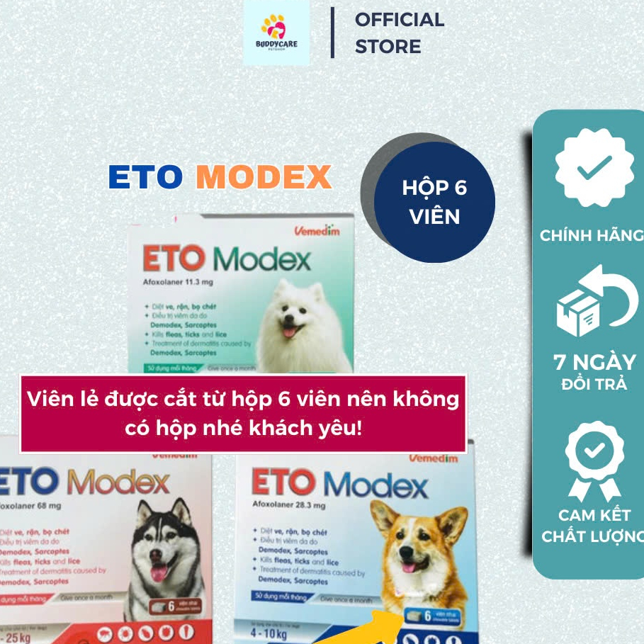 [1 Viên ] ETO Modex ( Không hộp ) - Hỗ Trợ Giữ Lông Da Chó Luôn Sạch Sẽ ...