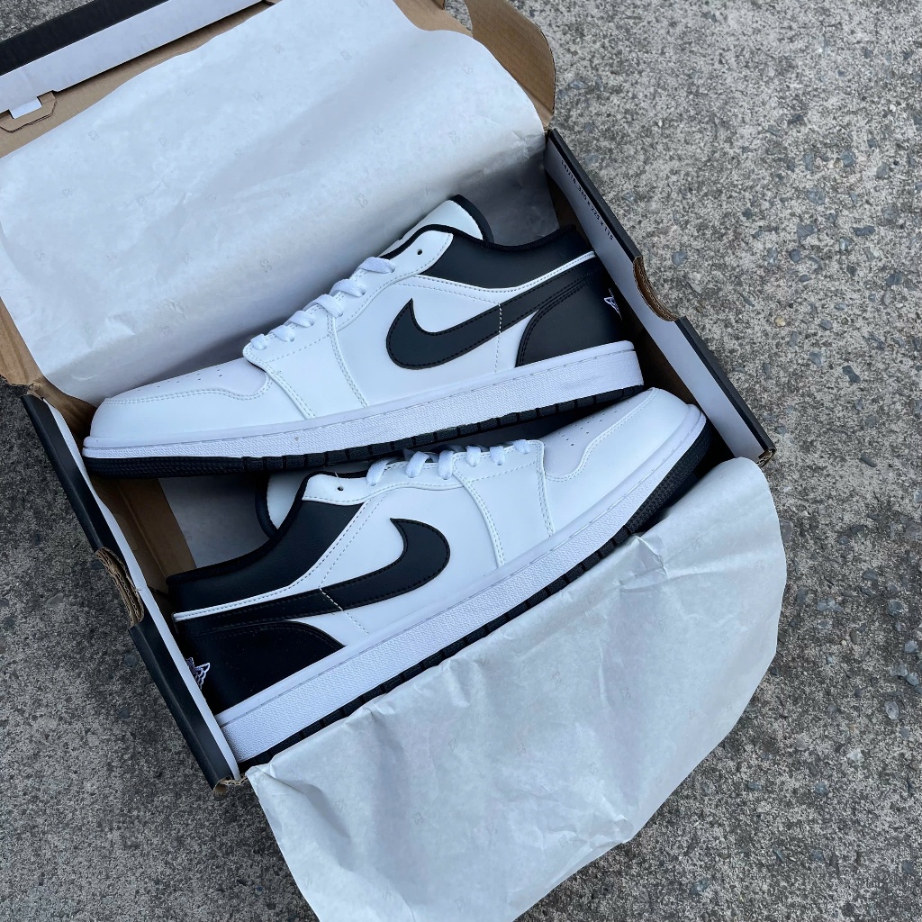 Giày sneaker cổ thấp aj1 low reverse panda - bản cao cấp full box ...