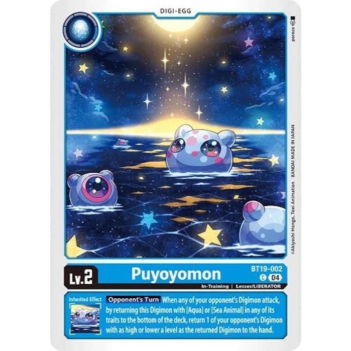 Thẻ Bài Digimon Mã BT19-002 - Puyoyomon - Digi Egg - Common | Shopee ...