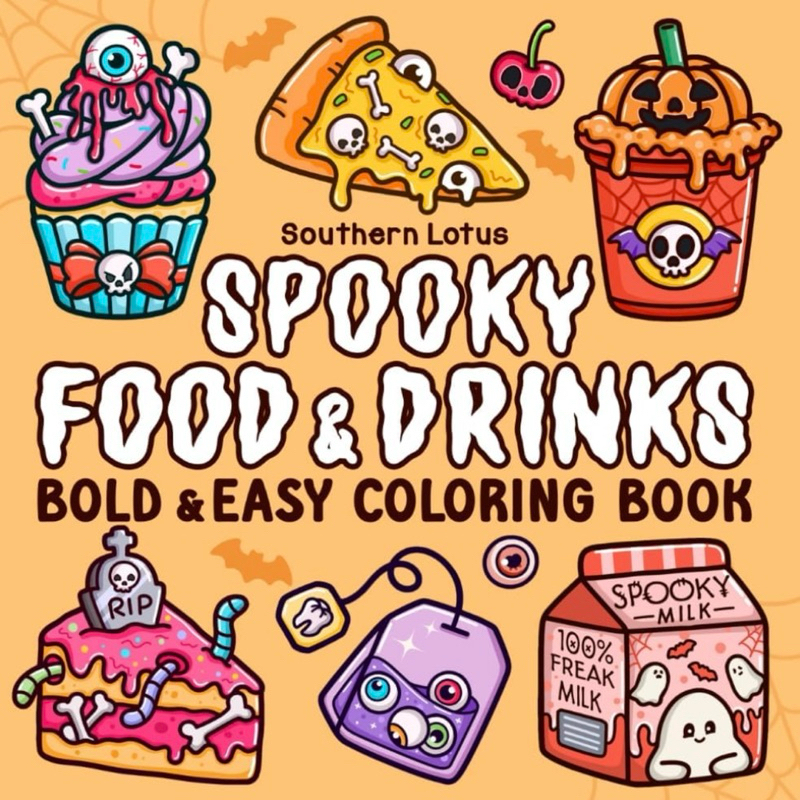 Spooky Food & Drinks (giấy dày 180gsm, tặng tranh mẫu) - Set 50 tranh ...