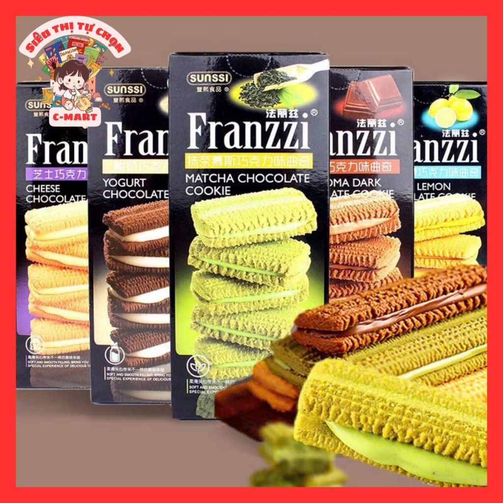 [C-MART] Bánh quy kẹp kem Franzzi 115g, bánh quy nội địa Trung cao cấp ...