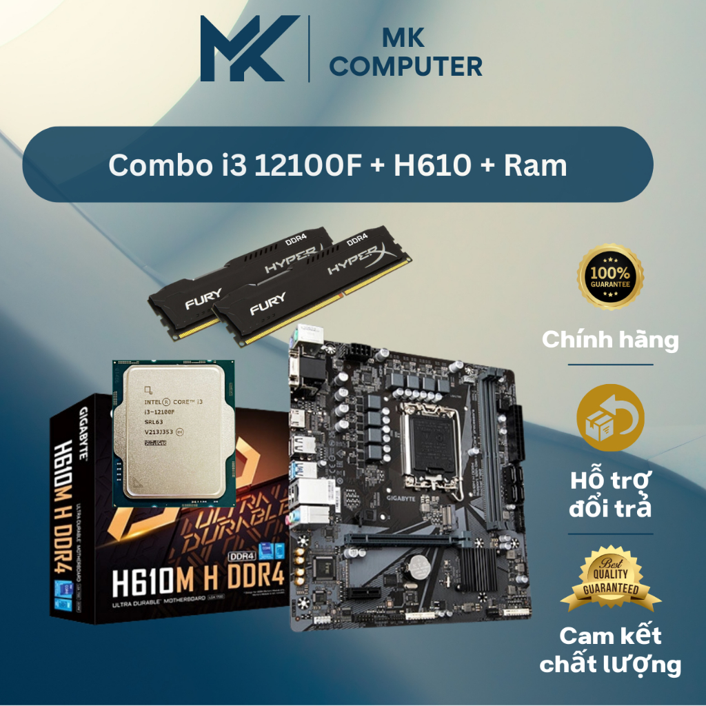Sale Combo CPU i3 12100F + Main H610 / B660/ B760 /Z690 các hãng kèm Ram | Shopee Việt Nam