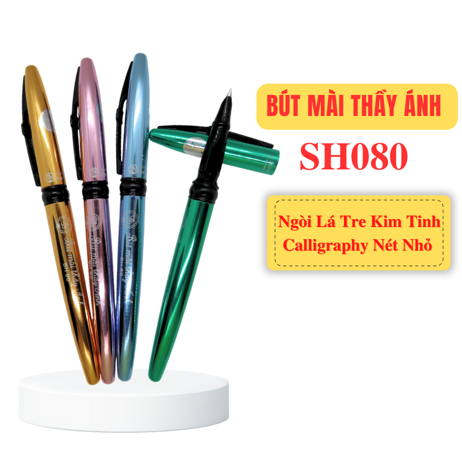Bút mài thầy Ánh SH080 ngòi lá tre nét nhỏ thanh đậm rõ | Shopee Việt Nam