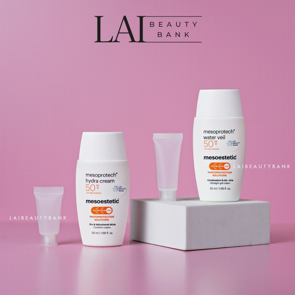 TESTER MẪU MỚI Kem chống nắng Mesoestetic Water Veil, Hydra Cream cho ...